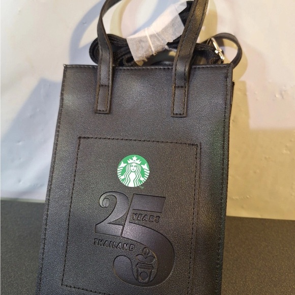 Starbucks | Bags | Starbucks Black Anniversary Tote Bag Sleek Design ...